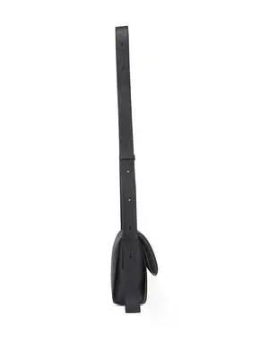 JIL SANDER Flap-detail Shoulder Bag - Black