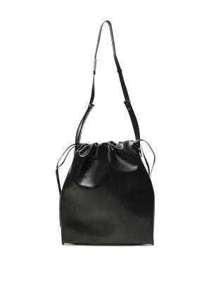 Pinko Leather Drawstring Shoulder Bag - Black