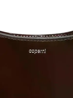 Coperni Slim Swipe Patent-leather Shoulder Bag - Brown