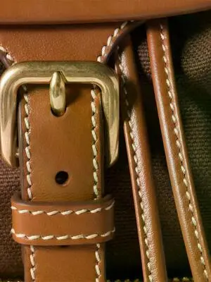 Miu Miu Canvas And Leather Backpack - Brown