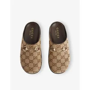 Gucci Canvas Mules