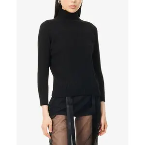 Simone Rocha Open-back High-neck Cashmere Jumper