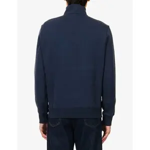 Polo Ralph Lauren Embroidered Logo Long-sleeve Cotton-jersey Sweatshirt - Blue