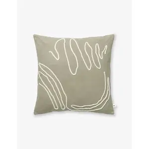 FERM LIVING Jot Cotton Cushion - Elm Green