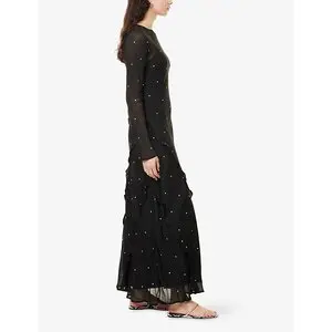dissh maxi dress long sleeve HAL BLACK LONG SLEEVE MIDI DRESS  DISSH