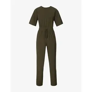 Sweaty Betty Explorer Short-sleeve Jersey Jumpsuit - Nori Green