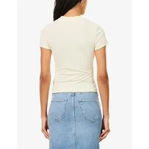 AMY LYNN Heart Cut-out Woven Top - Lemon