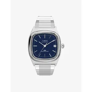 Timex® 34mm Automatic Stainless Steel Watch - Blue