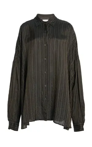 DRIES VAN NOTEN Casis Striped Taffeta Shirt