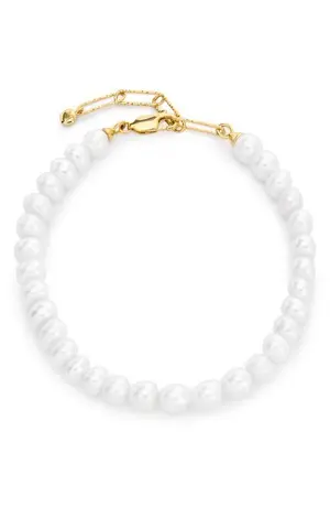 Monica Vinader Nomade Freshwater Pearl Bracelet - 18k Gold Vermeil/pearl