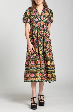 Apny Puff Sleeve Day Dresses