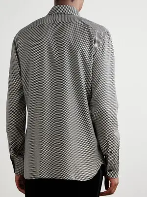 TOM FORD Polka-dot Lyocell Shirt - Gray