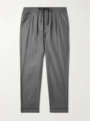 TOM FORD Straight-leg Silk-twill Drawstring Trousers