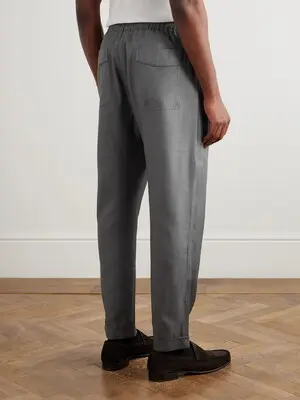 TOM FORD Straight-leg Silk-twill Drawstring Trousers