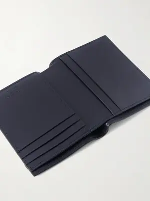 Saint Laurent Logo-print Leather Bifold Wallet - Blue