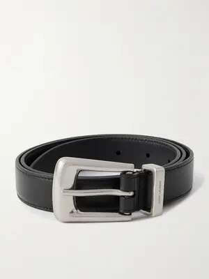 Saint Laurent 2cm Leather Belt - Black