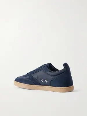 CHRISTIAN LOUBOUTIN Tutti Rui Suede And Shell Sneakers - Blue
