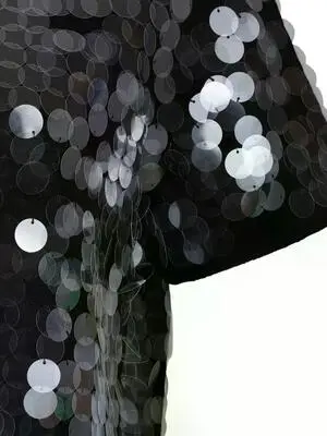 Max Mara Sequin-embellished Short-sleeve T-shirt - Black