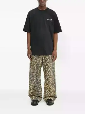 Rhude Leopard-print Wide-leg Trousers