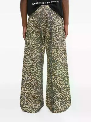 Rhude Leopard-print Wide-leg Trousers