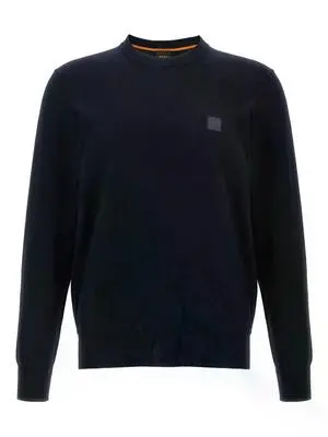 BOSS Logo-patch Crew-neck Sweater