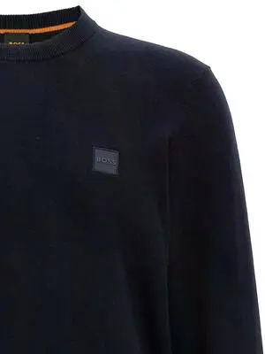 BOSS Logo-patch Crew-neck Sweater