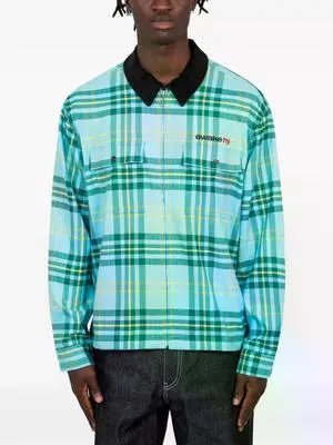 AWAKE NY Plaid Zip-up Shirt