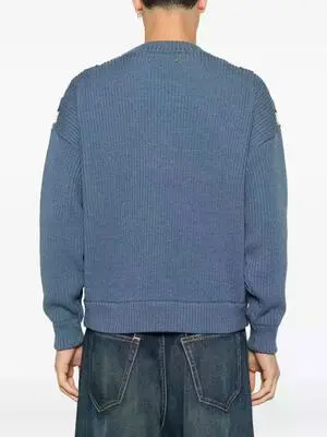 GOLDEN GOOSE Wool V-neck Sweater - Blue