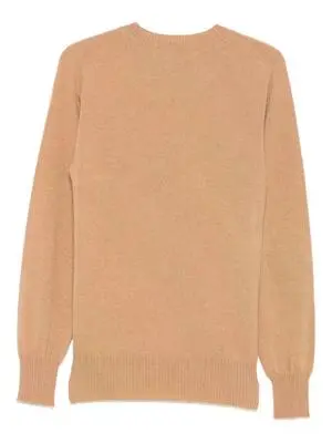 Alberta Ferretti Pin-embellished Cashmere Sweater - Brown