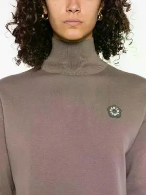 Kenzo Boke Flower 2.0 Embroidered High-neck Sweater - Brown