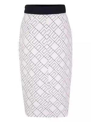 Elisabetta Franchi Geometric-print Midi Skirt