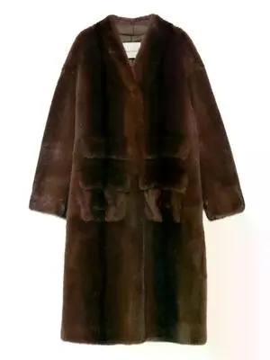 ERMANNO FIRENZE Faux-fur Coat With Flap Pockets