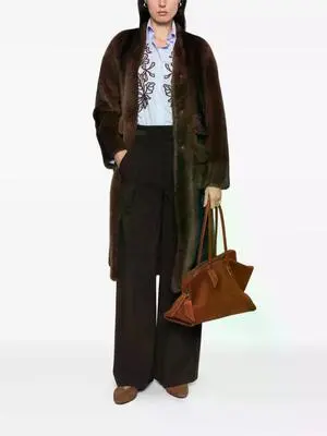 ERMANNO FIRENZE Faux-fur Coat With Flap Pockets