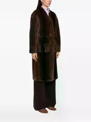 ERMANNO FIRENZE Faux-fur Coat With Flap Pockets