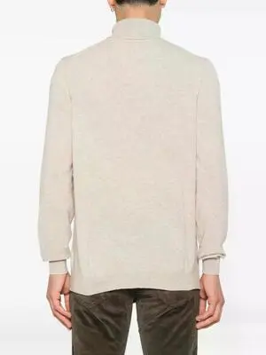 Fedeli Cashmere Roll-neck Top - Neutrals