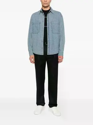 Emporio Armani Stripe-detail Wool Sweater - Black