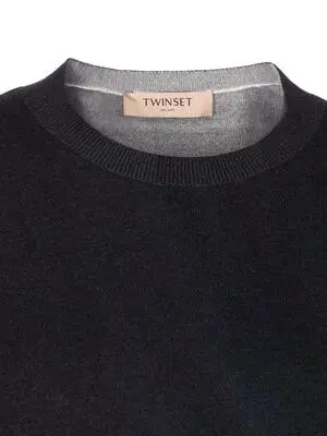 TWINSET Sleeve-detail Crew-neck Sweater
