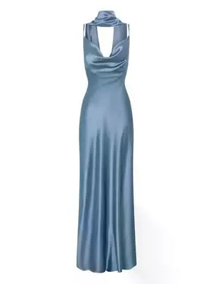 NICHOLAS Cowl-neck Maxi Dress - Blue