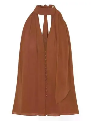 NICHOLAS Sumira Neck-tie Top - Brown
