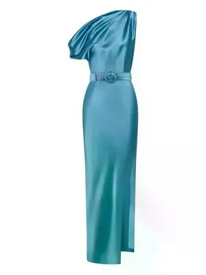 NICHOLAS Eartha One-shoulder Belted Midi Dress