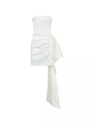 NICHOLAS Calliope Draped Mini Dress - Neutrals