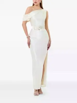 NICHOLAS Eartha One-shoulder Midi Dress - Neutrals