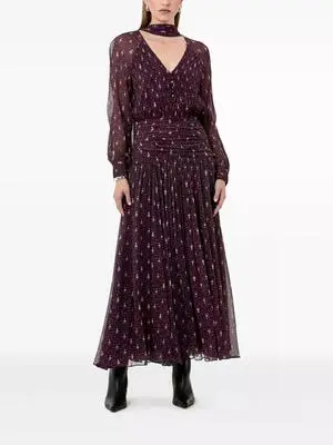 NICHOLAS Draya Floral-print Maxi Dress - Purple
