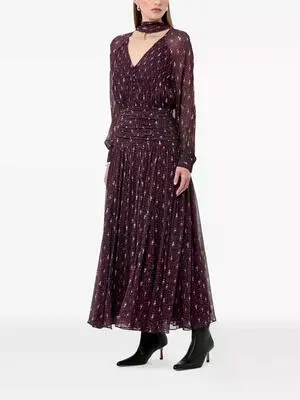 NICHOLAS Draya Floral-print Maxi Dress - Purple
