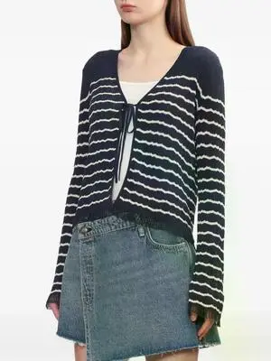 Rag & Bone Striped Tie-front Cardigan