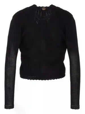 TWINSET Floral-embroidered Knitted Sweater