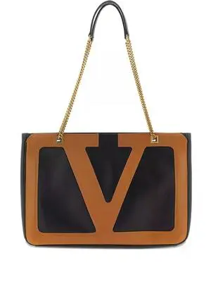 Valentino Garavani Medium Viva Superstar Chain Tote - Black
