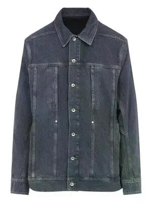 Rick Owens Button-fastening Denim Jacket - Grey