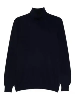 Fedeli Cashmere Roll-neck Sweater - Blue