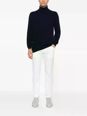 Fedeli Cashmere Roll-neck Sweater - Blue